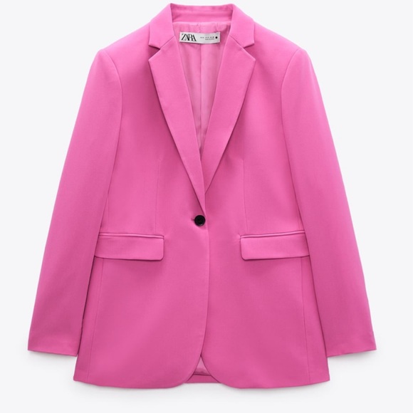 Zara | Jackets & Coats | Zara Oversized Pink Blazer | Poshmark